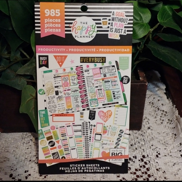 The Happy Planner | Office | New Happy Planner Productivity Sticker ...